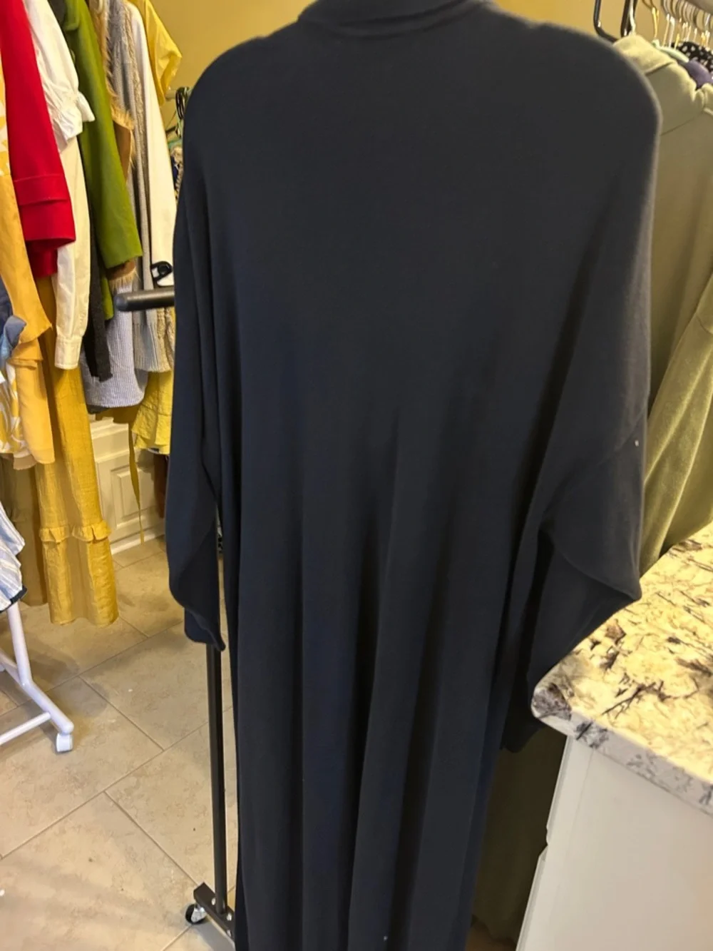 Joan Vass | Dresses | Joan Vass Black Polo Knit Dress | Poshmark